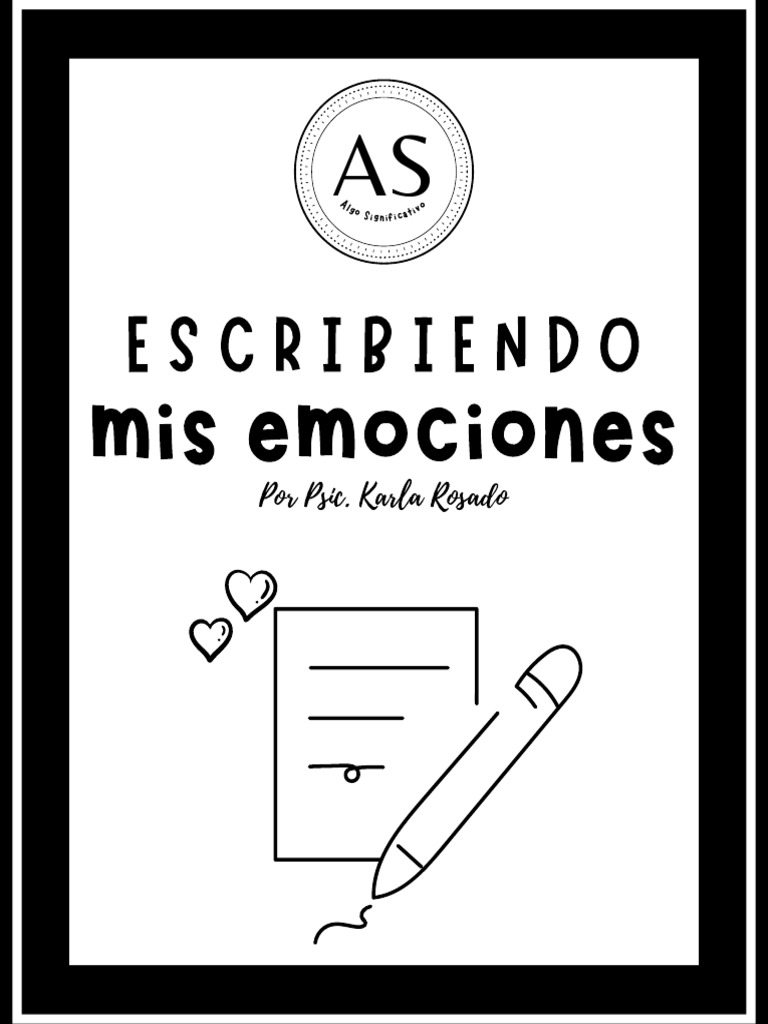 Escribiendo mis emociones infantiles | PDF | Las emociones | Conceptos ...