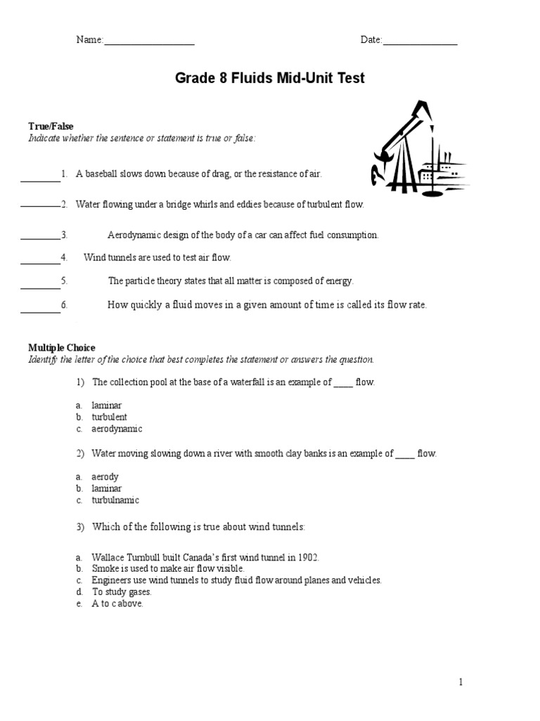 Grade 8 Fluids Mid | PDF | Fluid Dynamics | Litre