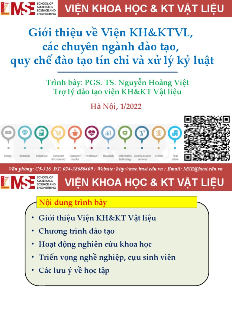 Giới Thiệu đào tạo viện KH&KT Vật liệu (MSE.HUST) | PDF