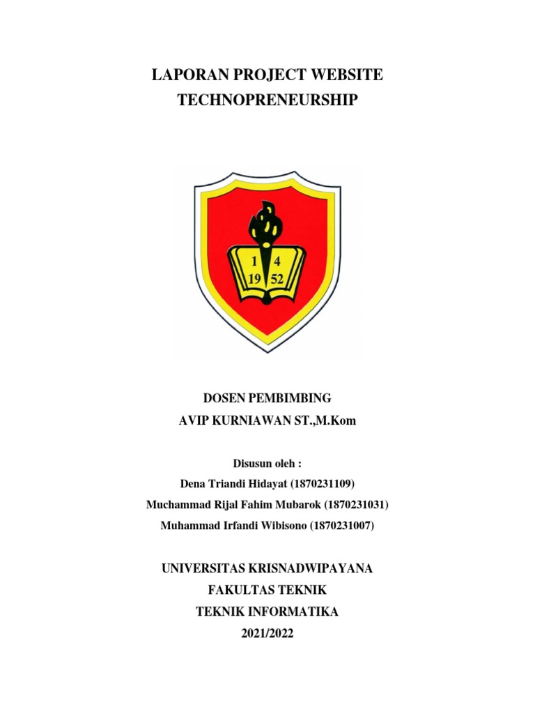 Laporan Proyek Website Salero Bundo | PDF | Bisnis