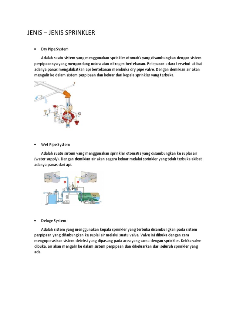 Jenis-Jenis Sistem Sprinkler Kebakaran | PDF | Griya & Taman