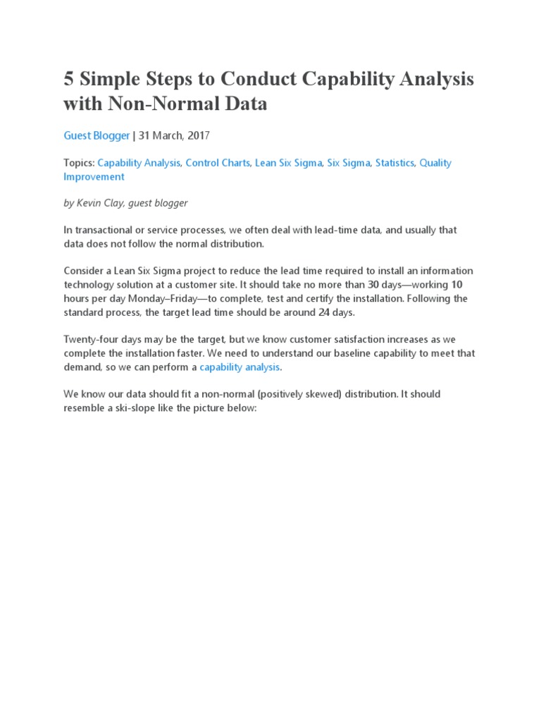 Minitab 5 Simple Steps To Conduct Capability Analysis With Non Normal ...