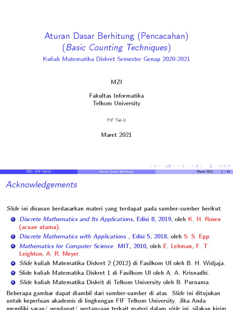 Aturan Dasar Pencacahan Matematika | PDF | Game & Aktivitas