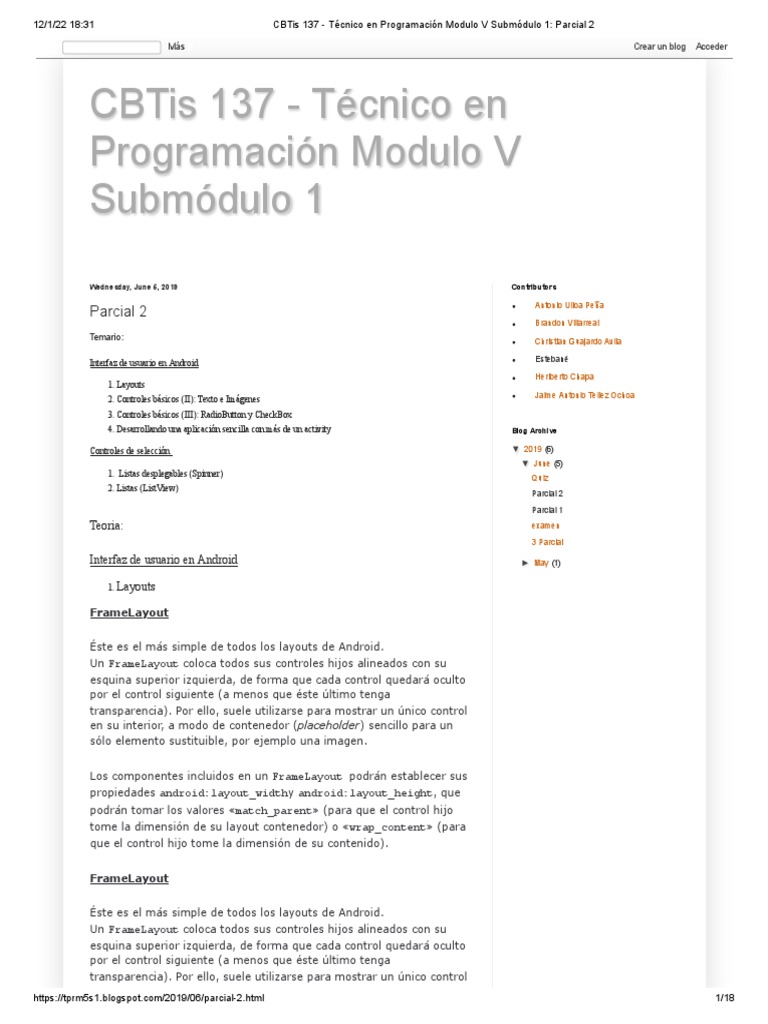 2022 01 12 - 10 - CBTis 137 - Modulo V Submódulo 1 - Parcial 2 | PDF | Archivo de computadora ...