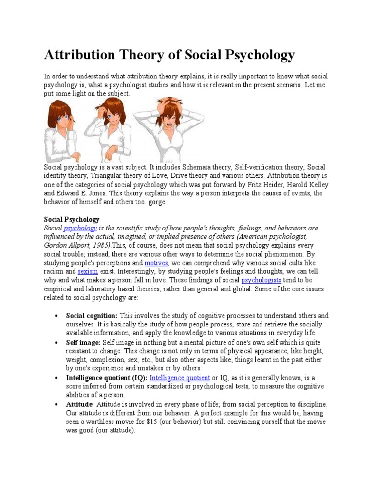 Understanding Attribution Theory in Psychology | PDF | Social ...