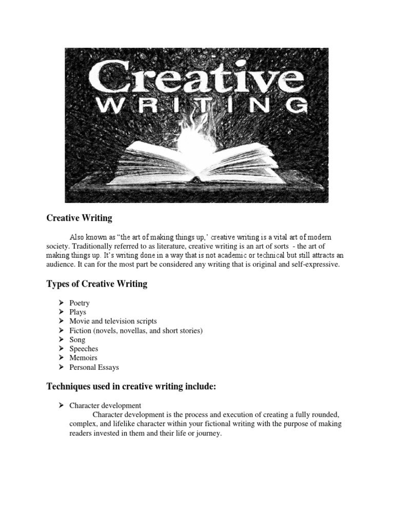 WEEK 001 Creative Writing - Introduction | PDF | Creative Writing ...