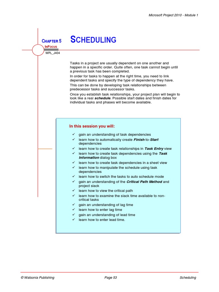 05 Scheduling | PDF