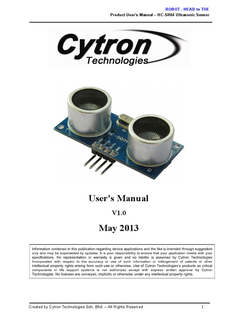 ELEGOO HC-SR04 Ultrasonic Sensor Module | PDF | Ultrasound | Sensor