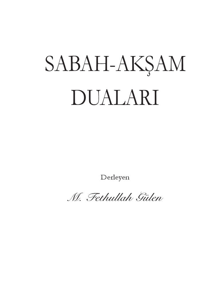 Sabah Akşam Dua | PDF
