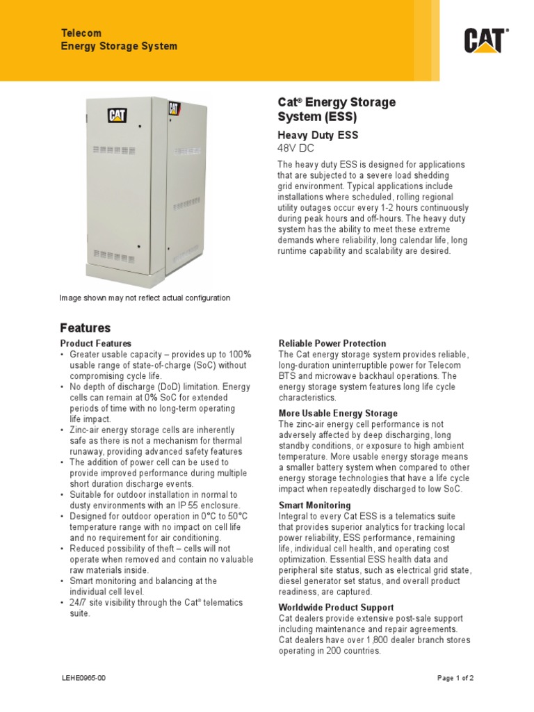 Datasheet General Heavy Duty ESS English | PDF | Energy Storage ...