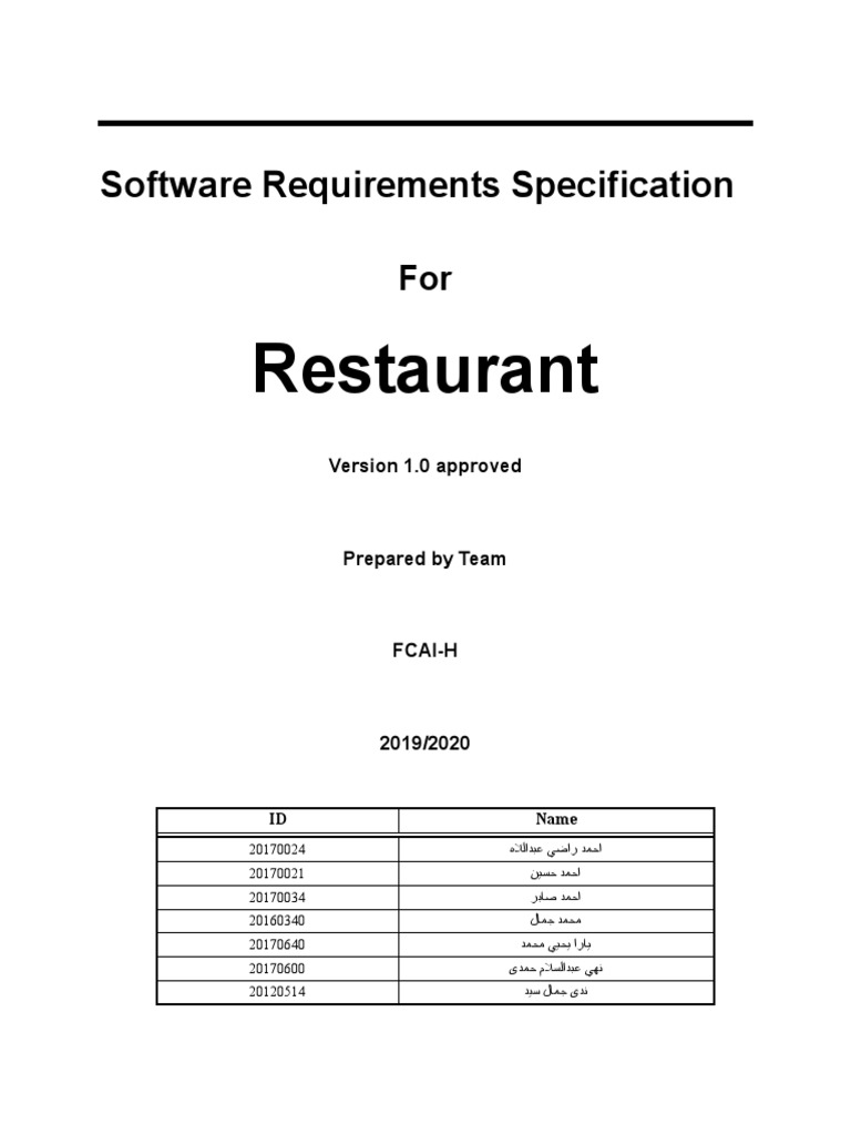Srs Template-Ieee | PDF | Specification (Technical Standard) | Software