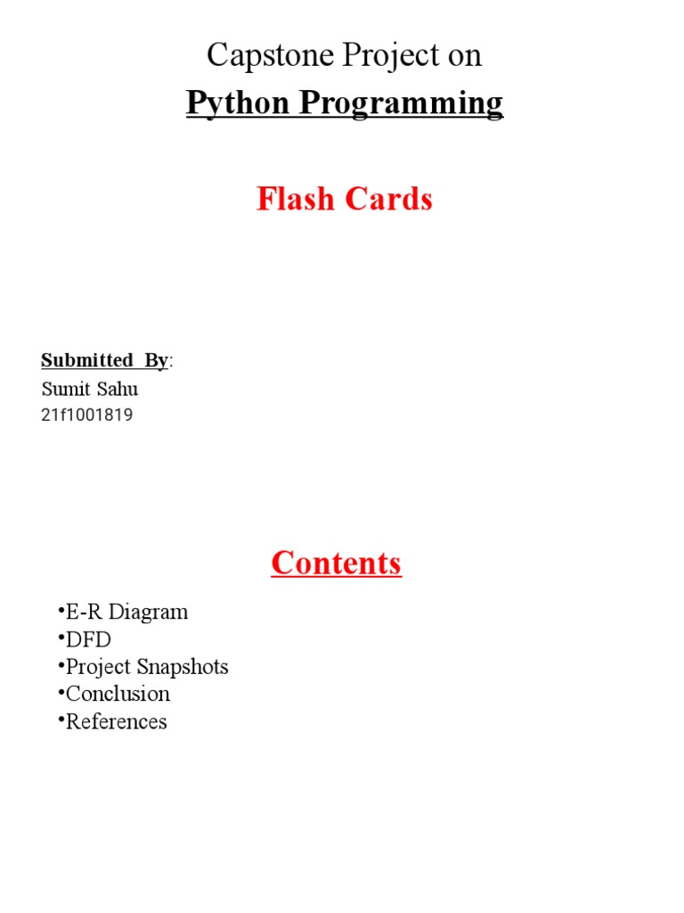 Python Programming: Capstone Project On | PDF