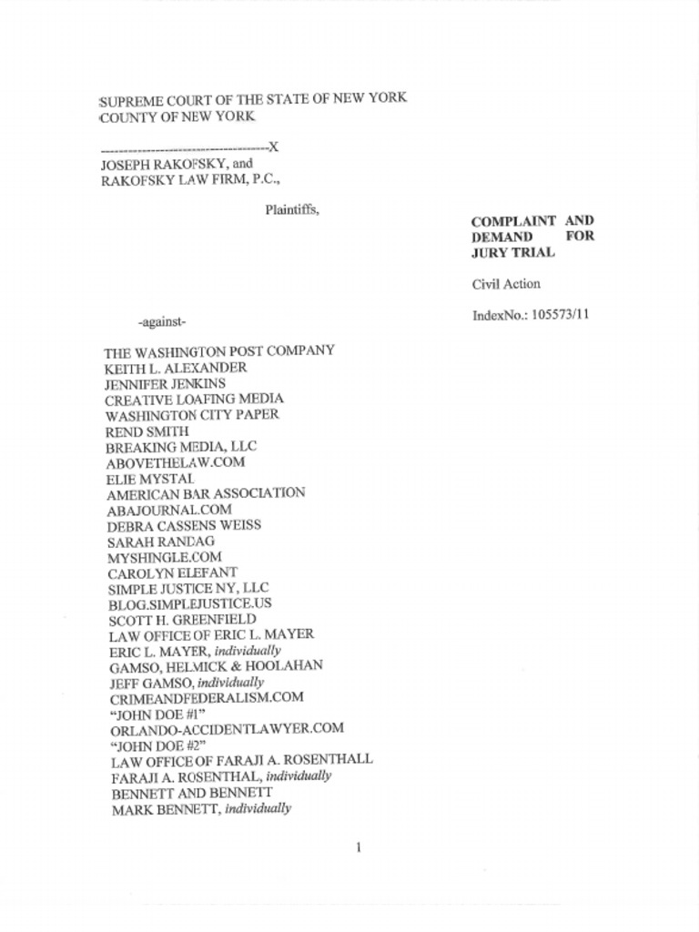 Rakofsky V Internet | PDF | Witness | Testimony