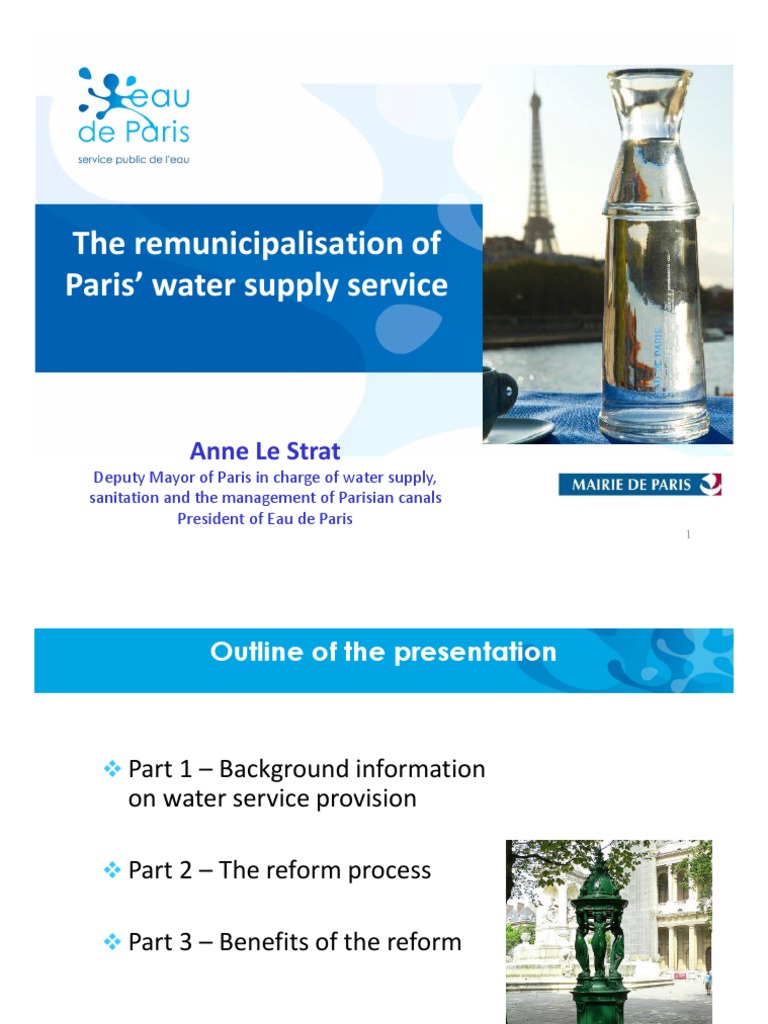 The Remunicipalisation of Paris' Water Supply Service: Anne Le Strat ...
