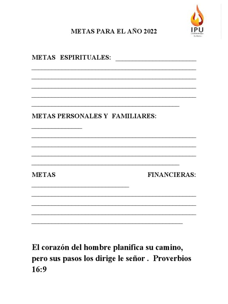 Metas para El Año 2021 | PDF | Finanzas y dinero