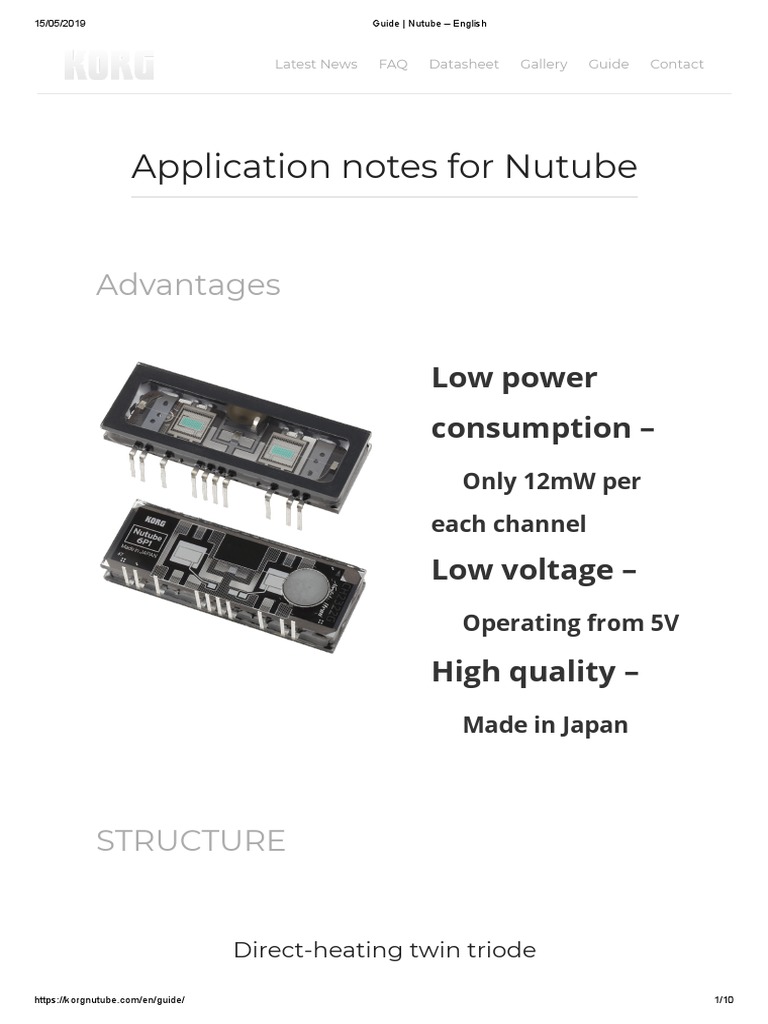 Application Notes For Nutube | PDF | Vacuum Tube | Printed Circuit Board