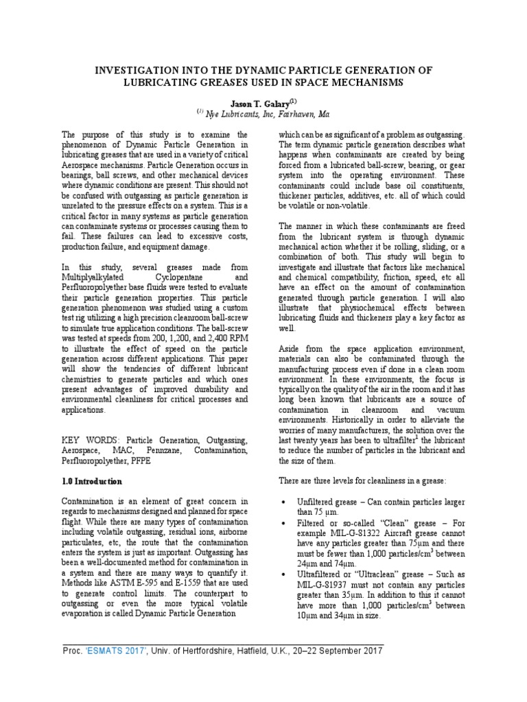 Galary - INVESTIGATION INTO THE DYNAMIC PARTICLE GENERATION OF ...