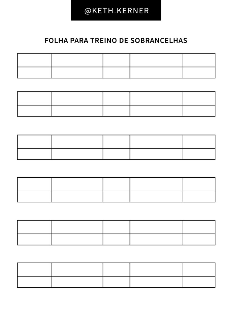 Folha Treino Sobrancelhas Pdf