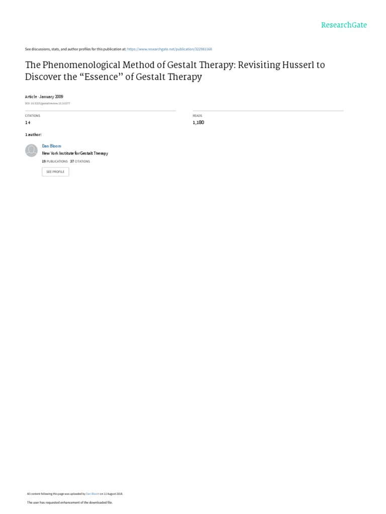 The Phenomenological Mtofind Essence BLOOM | PDF | Phenomenology ...