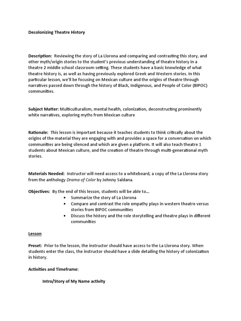 La Llorona: A Decolonizing Lesson | PDF | Teachers | Teaching
