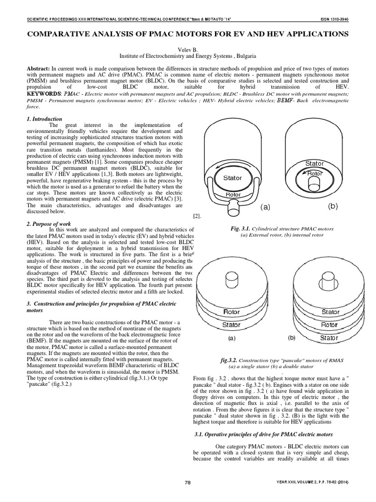 PMAC vs BLDC Motors for EV Applications | PDF | Electric Motor ...