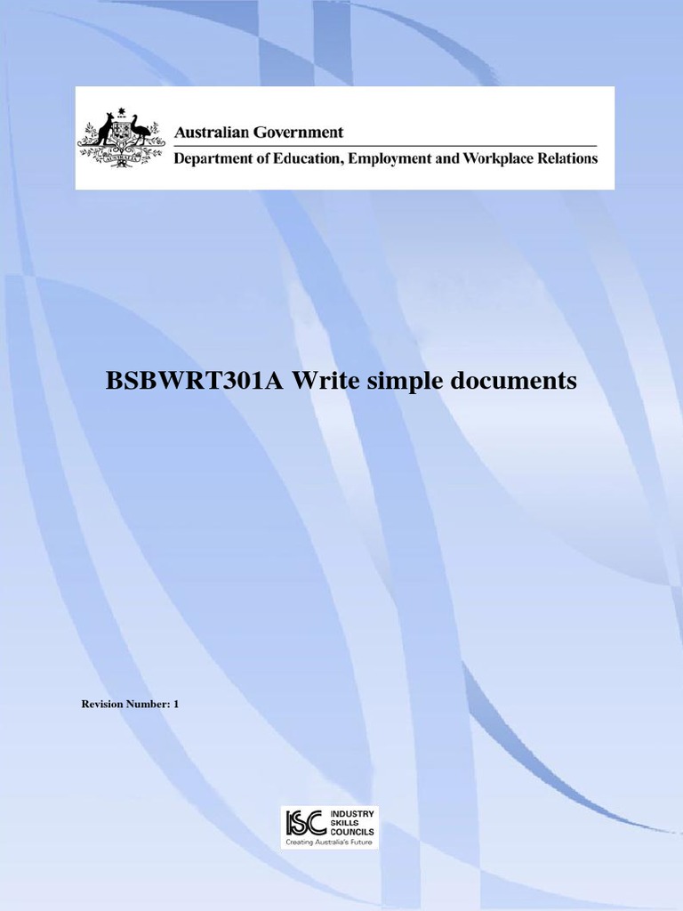 BSBWRT301A Write Simple Documents | PDF | Proofreading | Competence (Human Resources)