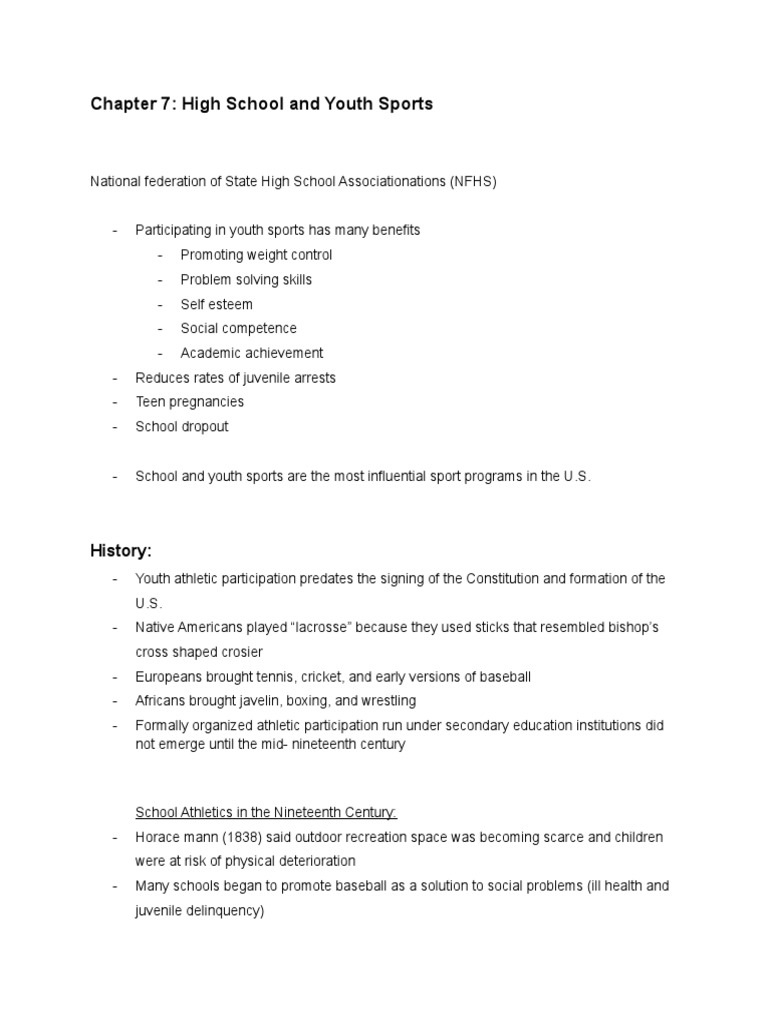 Chapter 7 Sport Management Notes | PDF | Ymca