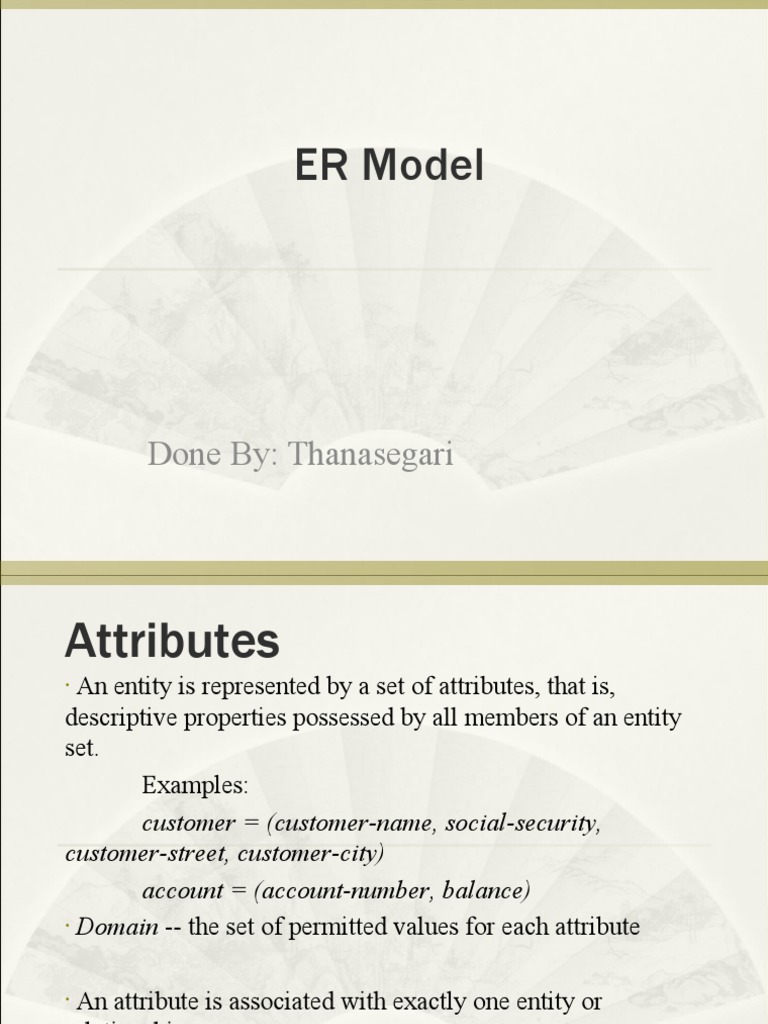 ER Model: Done By: Thanasegari | PDF | Information Technology ...