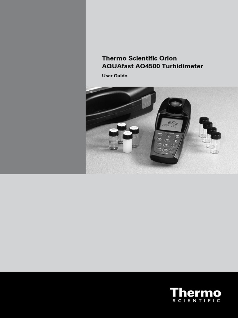 Turbidimetro Thermo - Aq4500 - Manual - 09 | PDF | Calibration | Light