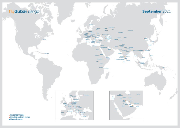 Flydubai Destination Network Overview | PDF | Aviation | Airlines