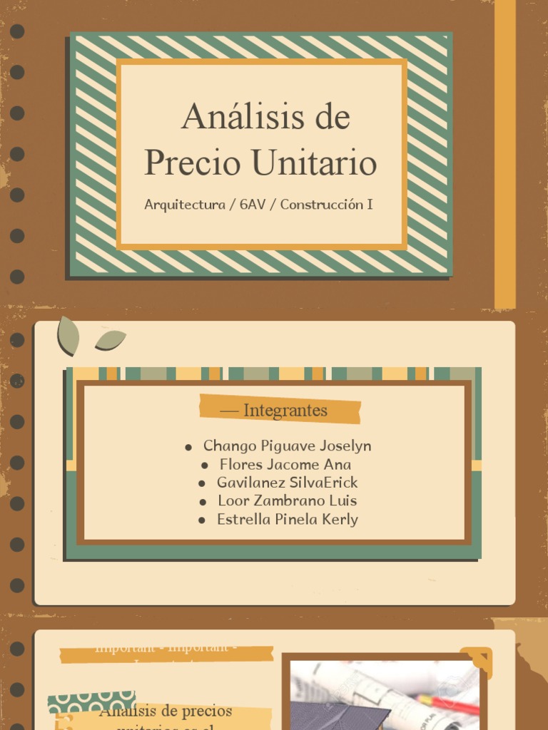 Análisis de Precios Unitarios en Construcción | PDF | Presupuesto ...