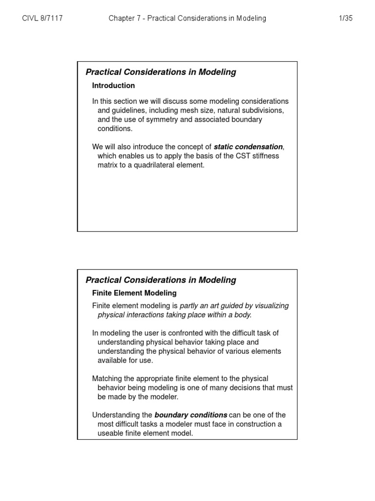 Practical Considerations in Modeling: Physical Interactions Taking ...