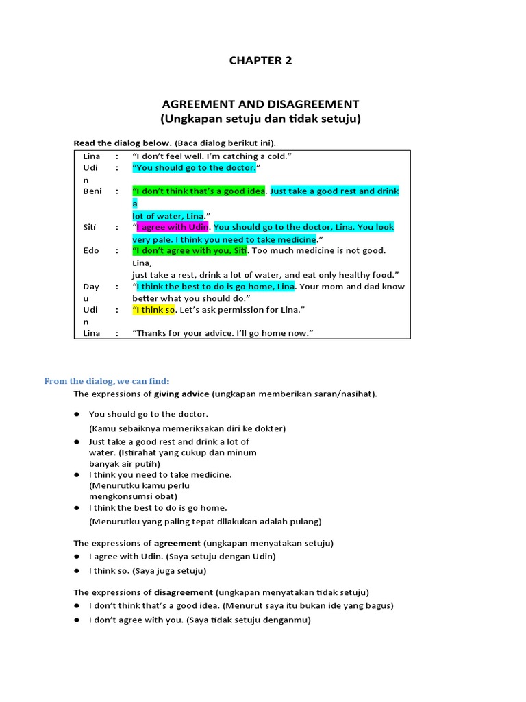 Agreement and Disagreement | PDF