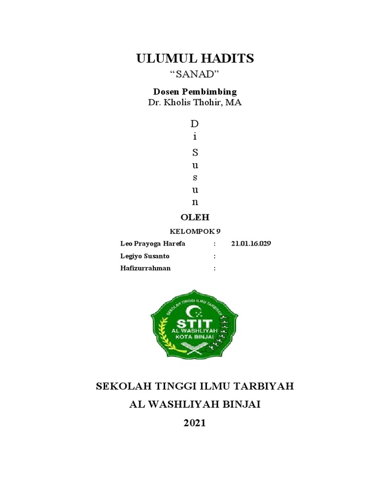 Makalah SANAD | PDF | Karier & Perkembangan | Agama & Spiritualitas
