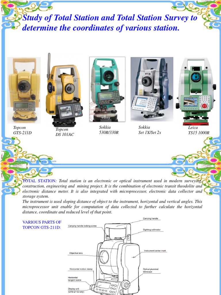 Total Station Surveying Guide | PDF | Surveying | Cartography