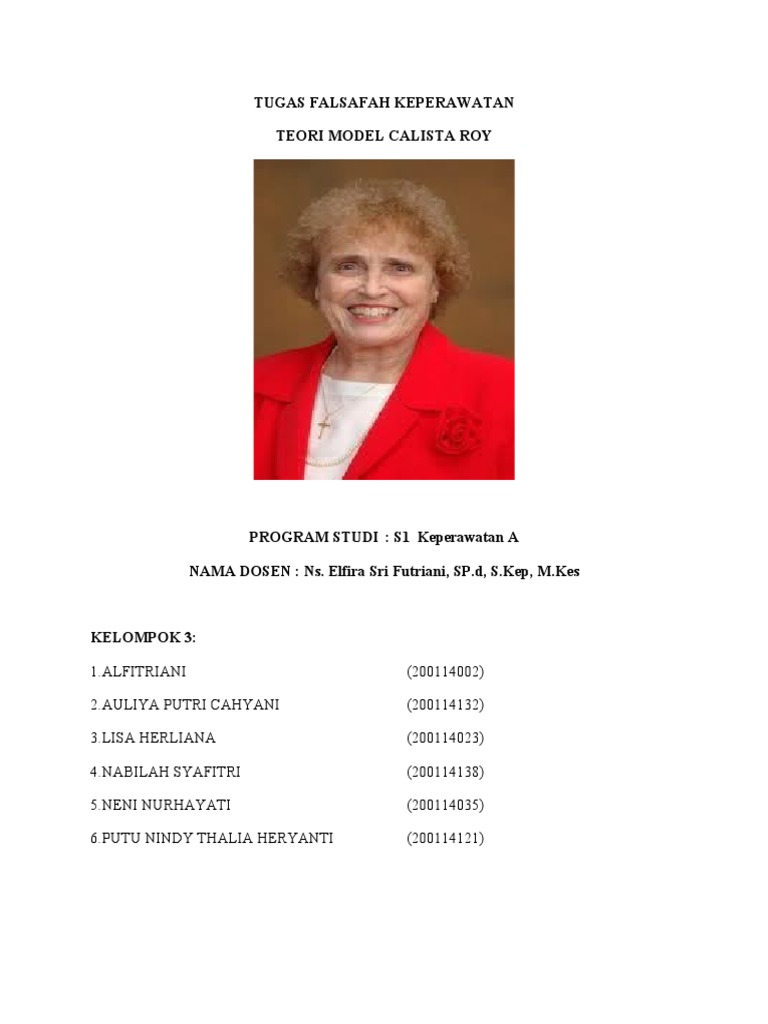Teori Model Calista Roy | PDF