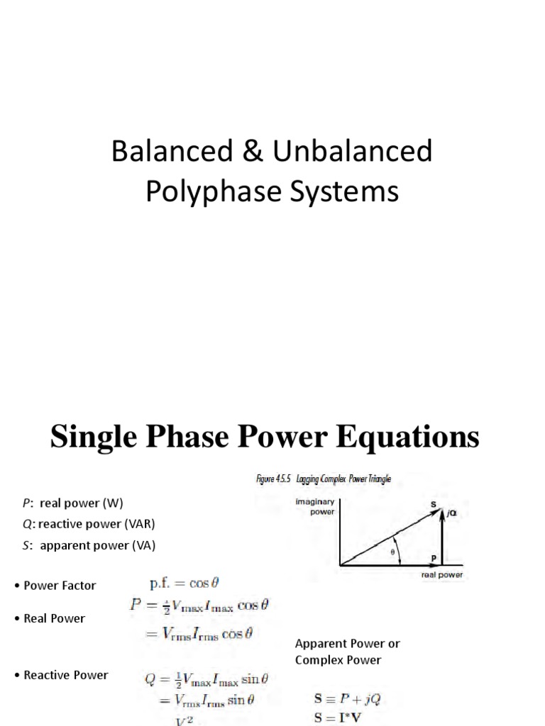 Balanced Unbalanced Polyphase Systems 1-23-13 | PDF | Ac Power | Electric Power