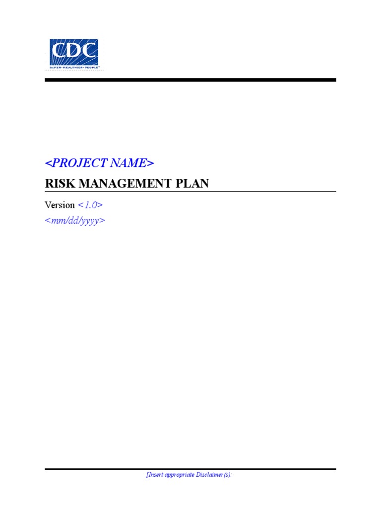Risk Management Plan Template Excel | PDF | Risk Management | Risk