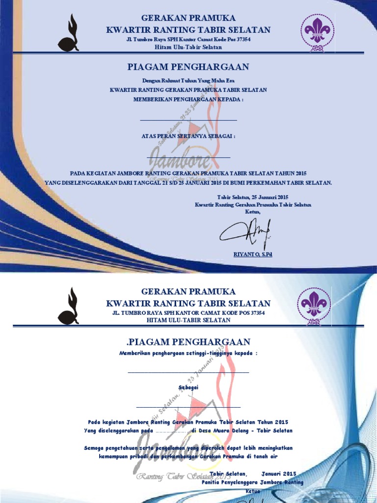 Piagam Gerakan Pramuka | PDF