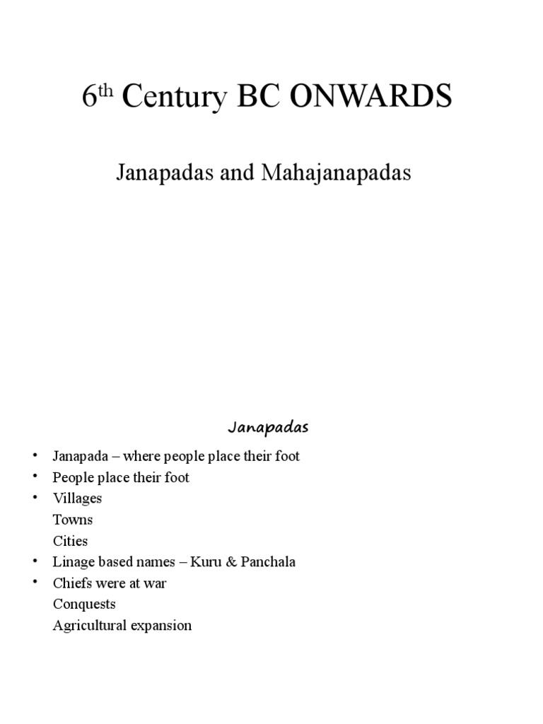 Session 7 & 8 - Janapadas and Mahajanapadas | PDF | Ancient India