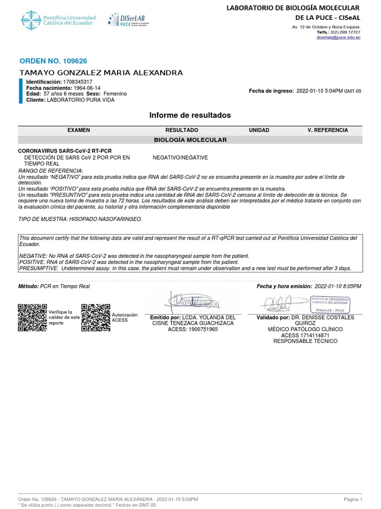 Tamayo Gonzalez Maria Alexandra 109626 | PDF | Medicina | Medicina CLINICA