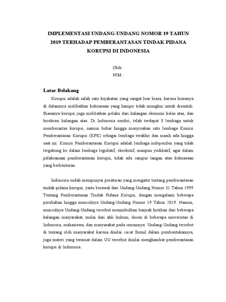 Essay Hukum Pidana | PDF