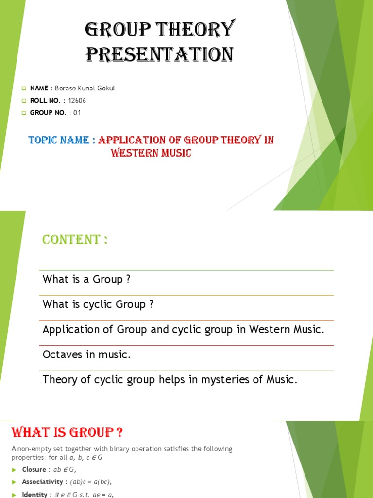 Group Theory Presentation | PDF | Musicology | Elements Of Music