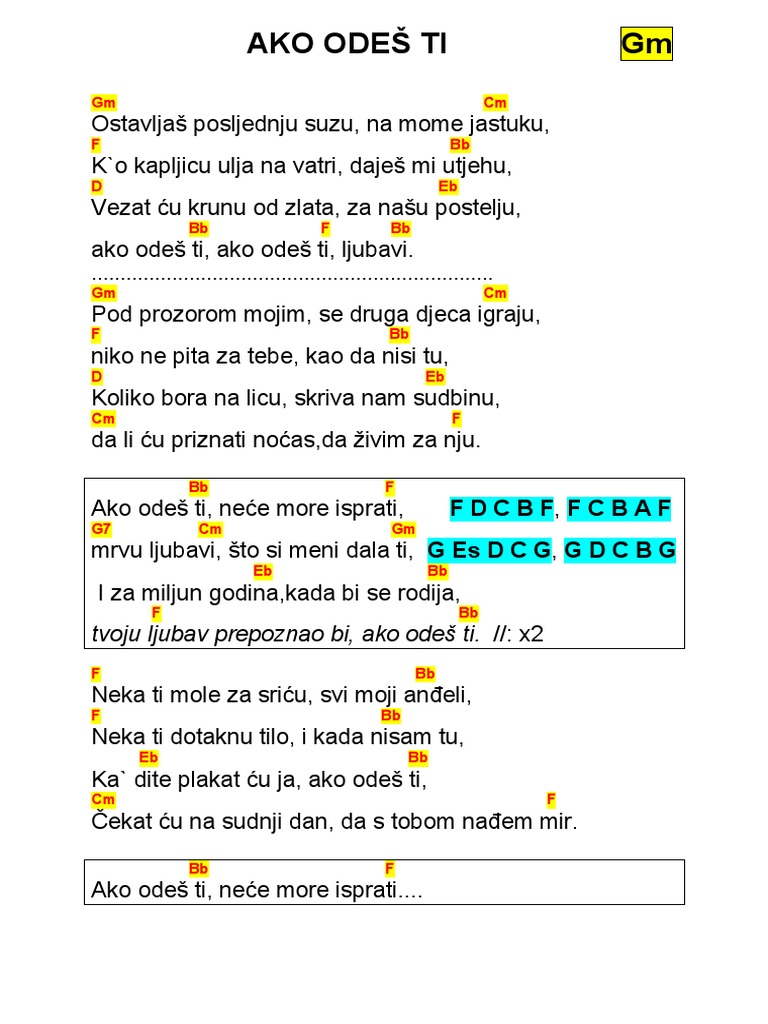 #Ako Odes Ti - Nedostajes Mi Ti Mix - Grdovic | PDF