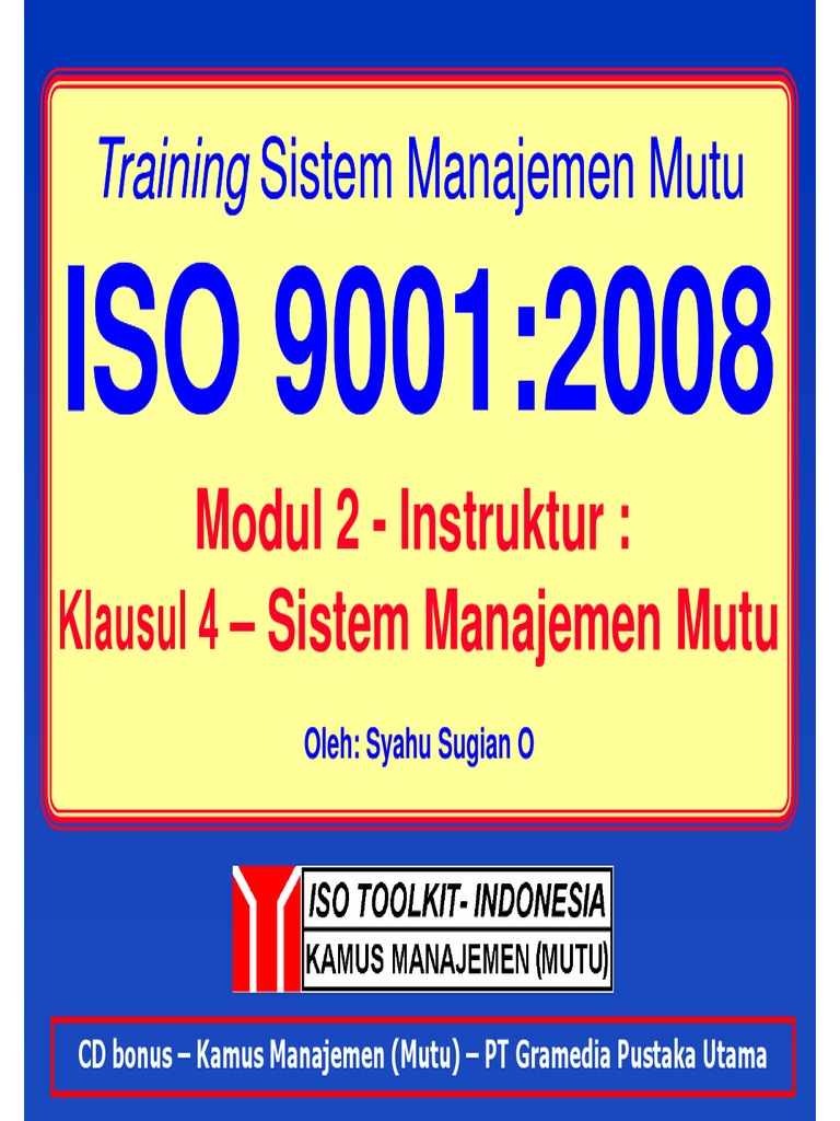 ISO 9k 02 Klausul 4 Sistem Manajemen Mut | PDF