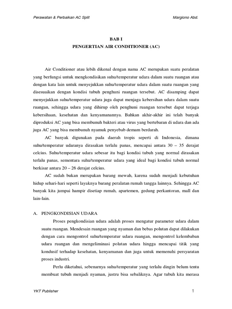Panduan Perawatan AC Split | PDF