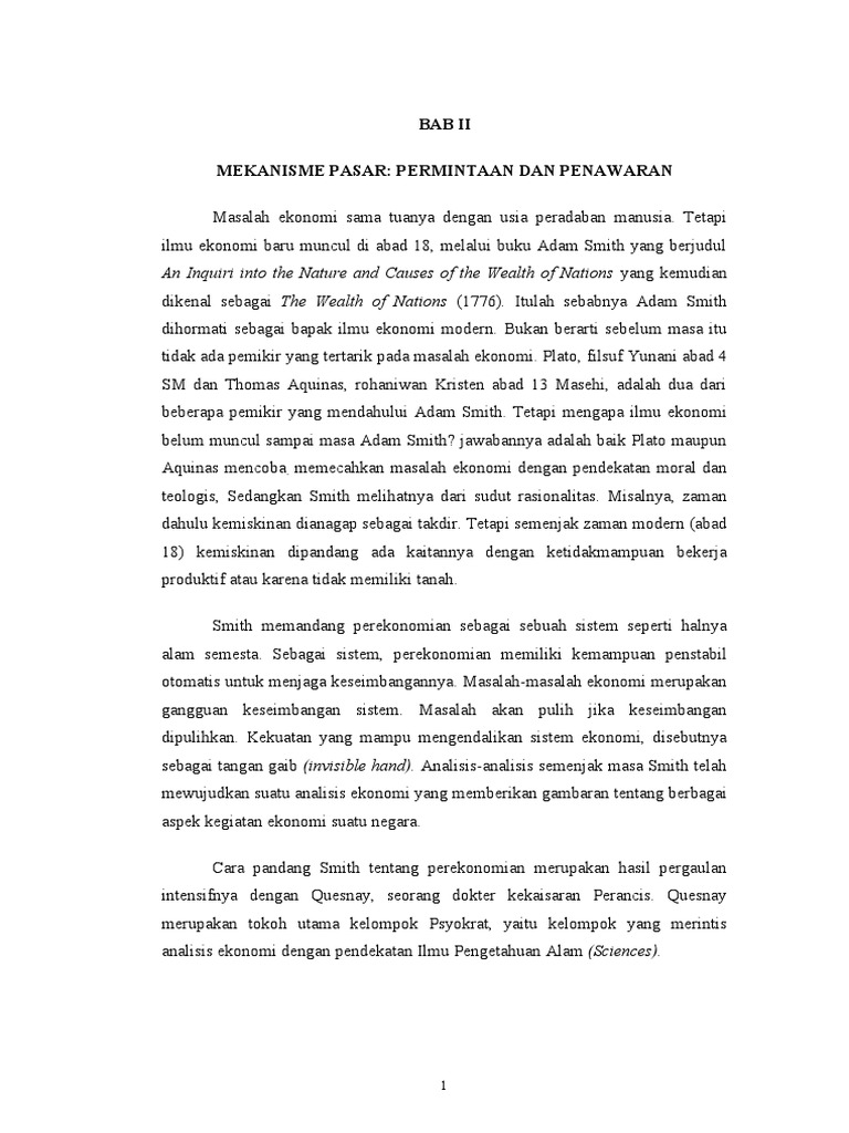 Mekanisme Pasar: Permintaan dan Penawaran | PDF | Pengelolaan Keuangan ...