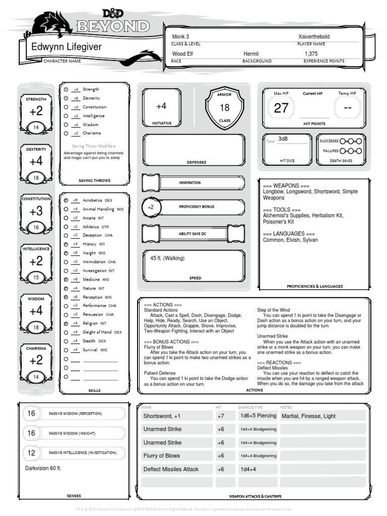 D&D Character Sheets | PDF | Gary Gygax Games | Gaming