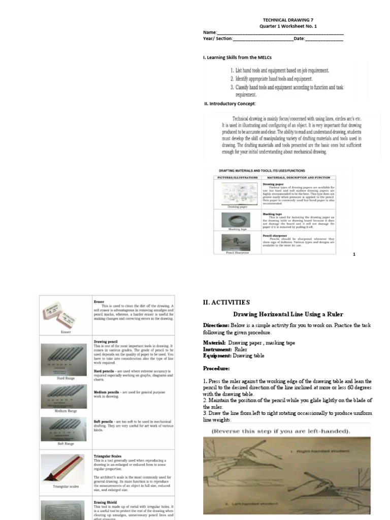 Technical Drawing 7 Las q1 w1 | PDF | Drawing | Technical Drawing