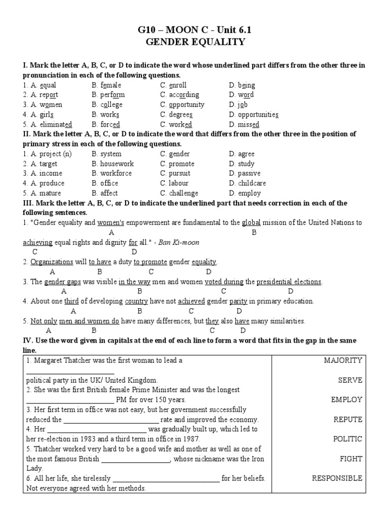 G10 Moon C - U6.1 | PDF | Woman | Literacy